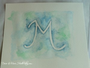 Watercolor Initial (DIY)